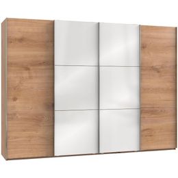 wimex Schwebet&uuml;renschrank &raquo;Level by fresh to go&laquo; mit Glast&uuml;ren und Synchron&ouml;ffnung braun B/H/T: 300cm x 216cm, T&uuml;ren: 4 Stk.