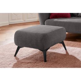 Home Affaire Polsterhocker &raquo;Baggio, modern&laquo; schwarze Metallf&uuml;&szlig;e schwarz B/H/T: 63cm x 45cm x 63cm, Veloursstoff
