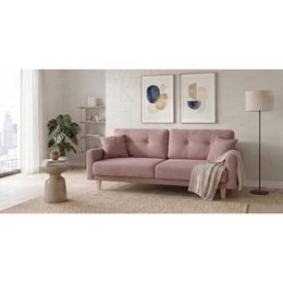 OTTO home 3-Sitzer &raquo;TRIPLO optionale Schlafsofa mit Bettkasten, Ma&szlig;e B/T/H: 215/100/89 cm&laquo; Wahlweise Bettfunktion - Liegefl&auml;che 145x191 cm, R&uuml;cken-, 