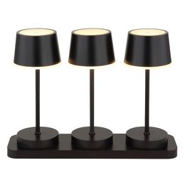 Globo LIGHTING Tischleuchte &raquo;DAWSON&laquo; LED-Modul 1 Stk. Warmwei&szlig; Tischleuchte Schwarz, Opal, Touchdimmer, RGB, Akku, USB-C 1, &Oslash; 8,3cm H: 20cm, 1 Stk.
