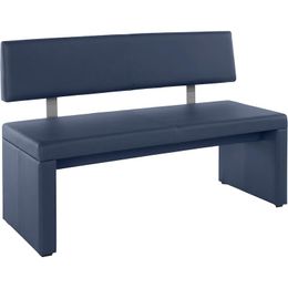 OTTO home Sitzbank &raquo;Charissa&laquo; mit Lehne, Breite 140, 160 oder 180 cm blau B/H/T: 180cm x 90cm x 53cm, Kunstleder