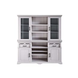 OTTO home Buffet &raquo;Anabel&laquo; zertifiziertes Massivholz, Breite 186 cm, im Landhausstil wei&szlig; Massivholz wei&szlig;, B/H/T: 186cm x 199cm x 46cm, Schubladen: 6 