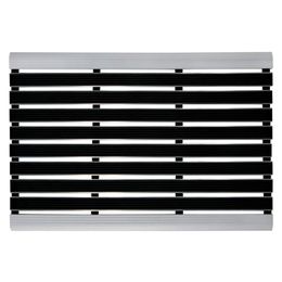 ANDIAMO Fu&szlig;matte &raquo;Alu-T&uuml;rmatte Exclusive&laquo; rechteckig 10 mm H&ouml;he Schmutzfangmatte, In- und Outdoor geeignet schwarz Gummi B : 40cm 1 Stk., 10mm, L: 60cm
