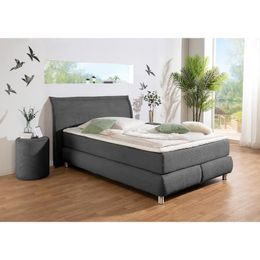 Home Affaire Boxspringbett &raquo;"Coloma" erh&auml;ltlich in H2, H3 oder H4 inkl. Topper&laquo; in H2, H3 oder H4 erh&auml;ltlich grau Strukturstoff H2, Liegefl&auml;che B/L: 