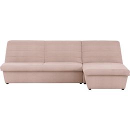 LOOKS by Wolfgang Joop Ecksofa &raquo;LOOKS VIII L-Form&laquo; Quersteppung, ohne Armlehnen, in zwei verschiedenen Gr&ouml;&szlig;en rosa 100% Polyester B/H/T: 274cm x 92cm 