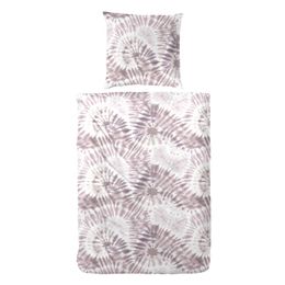 Primera Bettw&auml;sche &raquo; Renforce-Bettw&auml;sche Swirl&laquo; 2 Stk. in einem lebhaften Batik-Look lila Renforc&eacute;, Obermaterial: 100% Baumwolle B/L: 135cm x 200cm, 1 Stk., 1