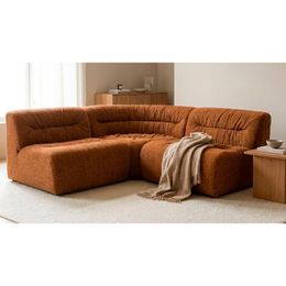 DOMO collection Ecksofa &raquo;Solum, B/T: 214/214 cm, moderne, runde Form mit gro&szlig;z&uuml;giger Polsterung&laquo; mit Federkern, L-Form 100% Polyester B/H/T: 214cm x 