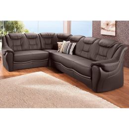 Sit & More sit&more Ecksofa &raquo;Bellevue L-Form&laquo; wahlweise mit Schlaffunktion braun PRIMABELLE-Microfaser (100% Polyester);SOFTLUX -Kunstleder;Luxus-NaturLEDER B/H/