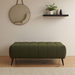 DOMO collection Hocker &raquo;Trento, mit Kufenfu&szlig; oder Einzelfu&szlig;&laquo; Fu&szlig;h&ouml;he passend f&uuml;r g&auml;ngige Saugroboter! gr&uuml;n 100% Polyester B/H/T: 153cm x 45cm x 62cm, 