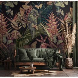 marburg Fototapete &raquo;Anouk&laquo; matt glatt moderne Tapete f&uuml;r Wohnzimmer Schlafzimmer K&uuml;che gr&uuml;n Vlies B/L: 2,65m x 3,4m, Rollen: 1