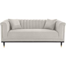 Home Affaire 2-Sitzer &raquo;Chamby New&laquo; im Boucl&eacute;-Strukturbezug mit Steppung im Lehnenbereich beige Boucl&eacute; (100% Polyester) B/H/T: 180cm x 71,5cm x 85cm