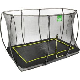 EXIT Gartentrampolin &raquo;Silhouette Ground&laquo; mit Sicherheitsnetz schwarz B/L/T: 366cm x 244cm x 244cm