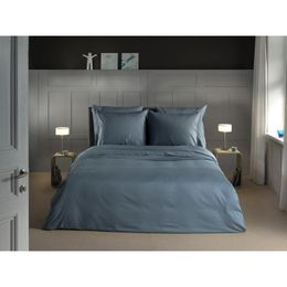 Bettw&auml;sche &raquo;Banda&laquo; 2 hochwertiges Mako-Satin, Streifen Satin, Bettw&auml;sche ab 135x200 cm. blau Mako-Satin, Obermaterial: 100% Baumwolle B/L: 135cm x 