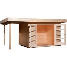 Weka Gartenhaus &raquo;126 A Gr.2, Anbau ca. 150 cm&laquo; verschiedene Farben beige Massivholz Fu&szlig;boden im Gartenhaus, ohne R&uuml;ck- und Seitenwand, ohne 
