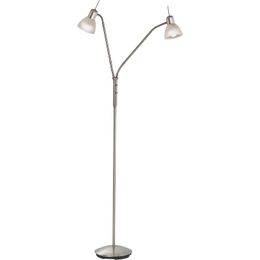 NOWA LED Stehlampe &raquo;DAYTONA&laquo; E14 4 Stk. Warmwei&szlig; Stehleuchte, beweglich, alabaster Optik, Wohnzimmer, Flur silber 4 Stk.