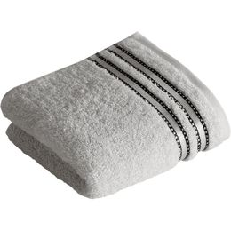 Vossen Gaestehandtuecher &raquo;Cult de Luxe&laquo; im Set, mit Glanzbord&uuml;re grau Walkfrottee, Obermaterial: 100% Baumwolle B/L: 30cmx50cm, 3 Stk., Walkfrottee