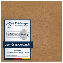 ANDIAMO Teppichfliese &raquo;Skandi, selbstklebend, Gesamth&ouml;he 4 mm&laquo; rechteckig 40x40 cm, 25 St&uuml;ck (4 qm), 50 St&uuml;ck (8 qm) oder 100 St&uuml;ck (16 qm) beige Polypropylen