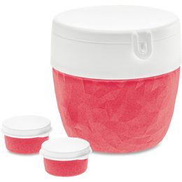 Koziol Lunchbox &raquo;BENTOBOX L&laquo; sp&uuml;lmaschinengeeignet,melaminfrei, inkl. Minidosen f. Dressing, 800 ml rot Kunststoff B/H/L: 14,2cm x 13cm x 13,5cm