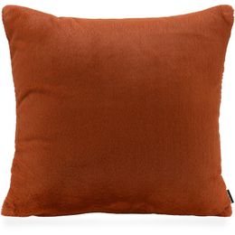 HOCK Dekokissen &raquo;Plushy&laquo; samtweich, kuschelig, inkl. F&uuml;llung, Bezug mit Rei&szlig;verschluss orange Obermaterial: 100% Polyester. F&uuml;llung: 100% Polyester B/L: 
