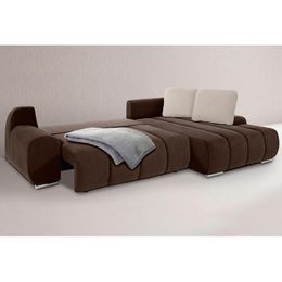 Home Affaire Ecksofa &raquo;Bono L-Form&laquo; wahlweise mit Schlaffunktion orange Luxus-Microfaser ALTARA NUBUCK (100% Polyester);Luxus-Microfaser ALTARA NUBUCK 