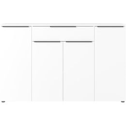 Germania Sideboard &raquo;Mailand&laquo; Sideboard mit einer Schublade und 4 T&uuml;ren, in graphit & wei&szlig; verf&uuml;gbar wei&szlig; Holzwerkstoff B/H/T: 161cm x 101cm x 40cm, 1 