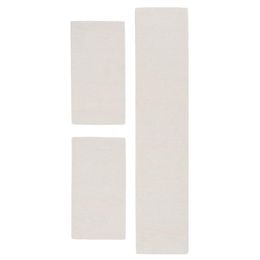 Theko Bettumrandung &raquo;Royal Berber Uni&laquo; H&ouml;he 18 mm 3 Stk. tlg. Bettvorleger, L&auml;ufer-Set, Berber Optik, reine Wolle transparent Obermaterial: 100% 