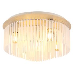 Globo LIGHTING Deckenleuchte &raquo;GORLEY&laquo; E27 1 Stk. Deckenleuchte f&uuml;r Wohn- & Esszimmer Glasst&auml;be wei&szlig; 5, &Oslash; 50cm H: 25cm, 1 Stk.