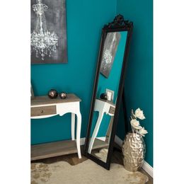 OTTO home Dekospiegel &raquo;King, Ganzk&ouml;rperspiegel Barock Antikstil&laquo; Standspiegel mit aufwendigen Verzierungen, HxB: 180x45 cm schwarz Glas B/H/T: 45cm x 