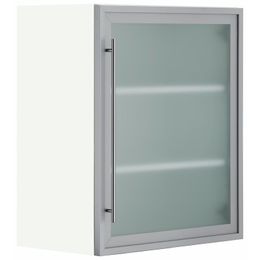 Optifit Glash&auml;ngeschrank, Breite 60 cm grau wei&szlig;, B/H/T: 60cm x 70,4cm x 35,2cm, T&uuml;ren: 1 Stk.