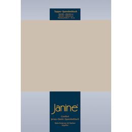 Janine Spannbettlaken &raquo;TOPPER 5001&laquo; mit Rundumgummizug beige Jersey-Elasthan, Obermaterial: 95% Baumwolle, 5% Elasthan 1 Stk., Jersey-Elasthan, 140x200 