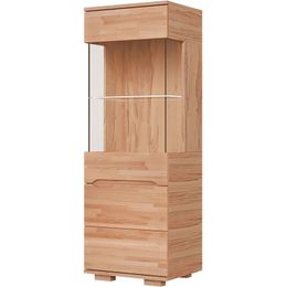 OTTO home Vitrine &raquo;VETRO: Fronten aus Massivholz, Korpus aus Melamin, 1Glast&uuml;r&laquo; Kernbuche B/T/H:50/40/144cm, 2Variable einlegeboden, T&uuml;ranschlag L/R 