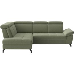 Sit & More sit&more Ecksofa &raquo;Vanity; L-Form, B. 254 cm&laquo; Inkl.Sitz-,Kopf-und Armteilverstellung 95% Polyester 5% Polyamid B/H/T: 254cm x 84cm x 197cm, Flachgewebe