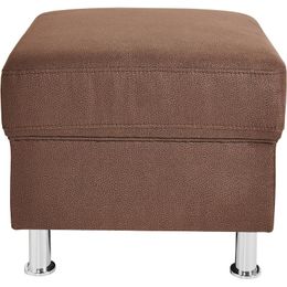 Sit & More sit&more Hocker &raquo;Ascara&laquo; braun Luxus-Microfaser (100% Polyester);Softlux -Kunstleder;NaturLeder B/H/T: 55cm x 46cm x 55cm, Luxus-Microfaser