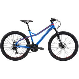 Bikestar Mountainbike 21 Gang Shimano RD-TY300 Schaltwerk Kettenschaltung f&uuml;r Damen und Herren, Kettenschaltung blau 41cm, 26 Zoll (66,04cm) Mountainbike