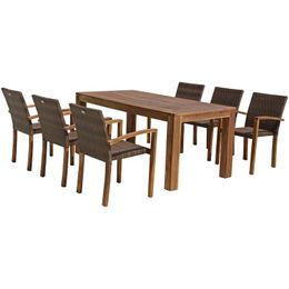 Garden Pleasure Gartentisch &raquo;TOPEKA&laquo; braun B/H/T: 90cm x 77cm x 180cm