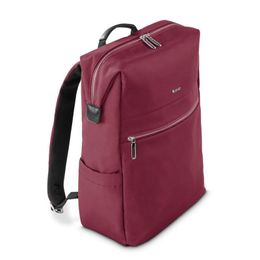 Hama Laptoprucksack &raquo;Laptoprucksack (bis 41 cm (16,2&ldquo;), wasserabweisend, gepolstert, 15 l)&laquo; extralanger Rei&szlig;verschluss, Fach f&uuml;r Wertsachen rot Polyester 