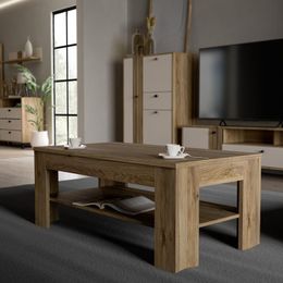 FORTE Couchtisch &raquo;Killarney&laquo; Breite 110 cm, Ablage, pflegeleicht, einfache Montage braun B/H/T: 110cm x 45,5cm x 60cm