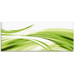 Artland Glasbild &raquo;Sch&ouml;ne Welle - Abstrakt&laquo; Gegenstandslos 1 Stk. tlg. in verschiedenen Gr&ouml;&szlig;en gr&uuml;n B/H/T: 125cm x 50cm, Glasbild Gegenstandslos, 1 Stk.