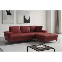 Sit & More sit&more Ecksofa &raquo;Morris Jubi, Recamiere, Breite 247 cm&laquo; mit Armteilfunktion,, wahlweise mit Schlaffunktion B/H/T: 247cm x 83cm x 171cm, NaturLEDER 