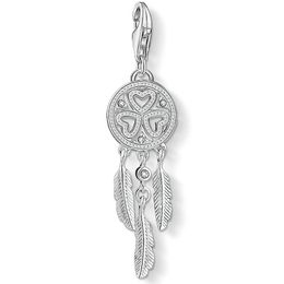 Thomas Sabo Damen Thomas Sabo Charm-Einh&auml;nger &raquo;Traumf&auml;nger Herzen&laquo; mit Zirkonia silber Einheitsgr&ouml;&szlig;e