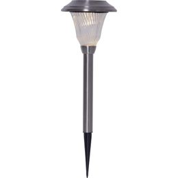 Parforce Traditional Hunting LED Solarleuchte &raquo;Solar-Wegleuchte Barcelona&laquo; LED-Board 1 Stk. Warmwei&szlig; Solar, Stahlgeh&auml;use, 28 lm, D&auml;mmerungssensor silber 1, &Oslash; 17cm H: 41cm, 1 Stk.