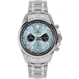 Jacques Lemans Herren Chronograph &raquo;Liverpool&laquo; Quarzuhr, Armbanduhr, Herrenuhr, Edelstahlarmband, analog, Tag silber Einheitsgr&ouml;&szlig;e