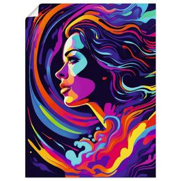 Artland Wandbild &raquo;Frau in bunten Farben&laquo; Bilder von Frauen 1 Stk. tlg. als Alubild, Leinwandbild, Poster, Wandaufkleber in verschied. Gr&ouml;&szlig;en bunt Papier B/H/T