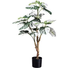 Creativ green Kunstpflanze &raquo;Monstera Deliciosa Variegata&laquo; mit au&szlig;ergew&ouml;hnlichem Blattwerk gr&uuml;n B/H/L: 80cm, 1 Stk.