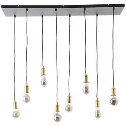 Brilliant Pendelleuchte &raquo;Darcia&laquo; E27 1 Stk. 133 x 35 x 110 cm, 8 x E27, k&uuml;rzbar, Metall, messingfarben/schwarz schwarz 8, 1 Stk.