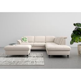 Sit & More sit&more Ecksofa &raquo;Maggiore L-Form&laquo; wahlweise mit Kopfteilverstellung, Schlaffunktion und Stauraum grau 95% Polyester, 5% Polyamid B/H/T: 261cm x 224cm