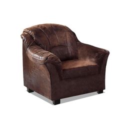 Home Affaire Sessel &raquo;Budapest zeitlos und elegant, bequeme Armlehnen&laquo; braun angenehm weiche Wildlederoptik Melrose aus 100% Polyester;sch&ouml;n 