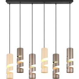 Trio Leuchten Pendelleuchte &raquo;STREAM, H&auml;ngelampe mit Metallschirm, exkl GU10 max 10W&laquo; GU10 1 Stk. warmwei&szlig; - kaltwei&szlig; H&ouml;he einstellbar max 150 cm, 