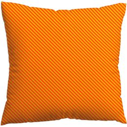 Schlafgut Kissenbezug &raquo;Premium Kissenbezug Woven Fade Satin (1 St)&laquo; Ton-in-Ton Rei&szlig;verschluss, Fadendichte von 300tc, Streifen, OEKO Tex bunt Mako-Satin, 