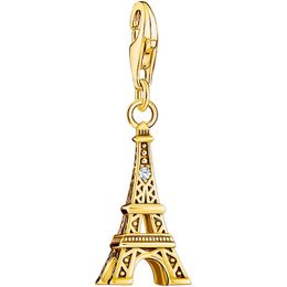 Thomas Sabo Damen Thomas Sabo Charm-Einh&auml;nger &raquo;Eiffelturm mit wei&szlig;em Zirkonia&laquo; mit Zirkonia (synth.) gold Einheitsgr&ouml;&szlig;e